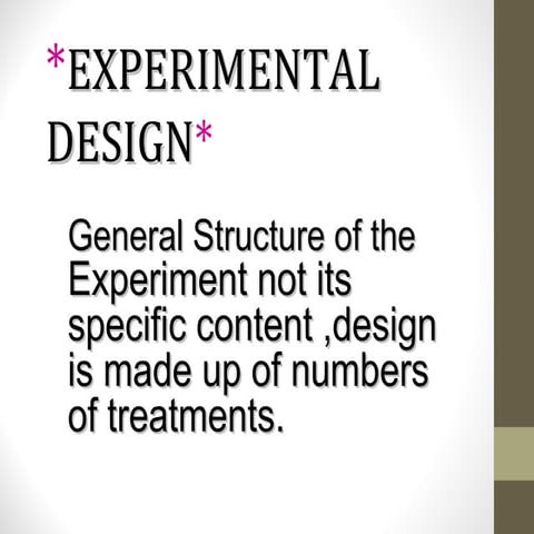 Experimental Design | PPT