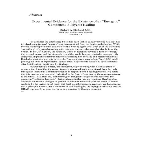 Experimental evidence for the existence of an “energetic” | PDF