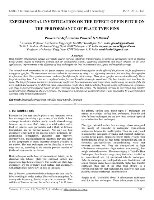 Natural Convection Heat Transfer Flow Visualization Of Perforated Fin…