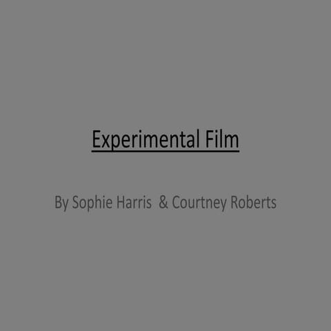 Experimental presentation | PPT