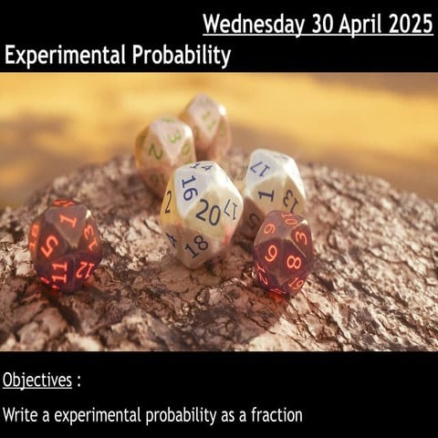 ExperimentalProbability.pptx for students to learn | PPTX