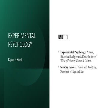 experimental psychology . Unit 1 PPT.pdf
