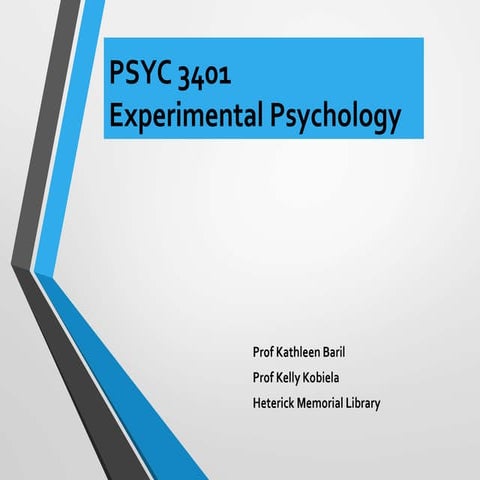 Experimental psychology fall 2015 | PPT