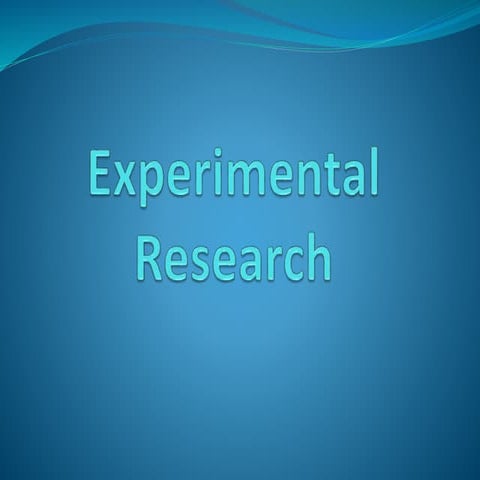 Experimental Research | PPT