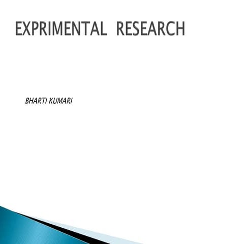 Experimental research | PPT