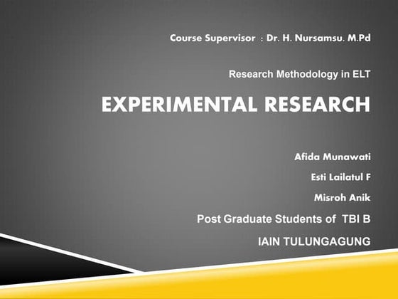 Experimental Research Design - Meaning, Characteristics and ...