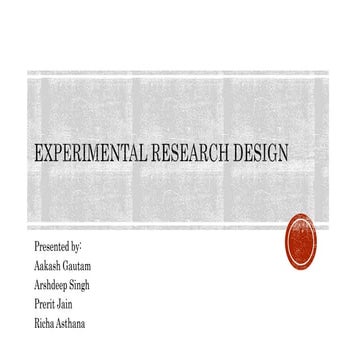 Experimental Design