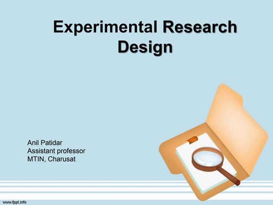 Experimental Research Design | PPT