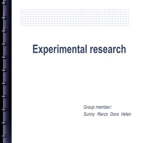 Experimental Research | PPT