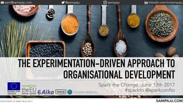Experimentation Driven Approach To Organisational Development Ppt