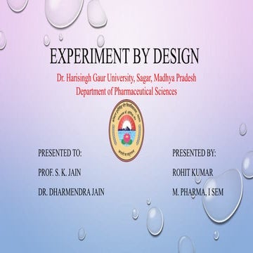 Experiment by design.pptx | Physics | Science