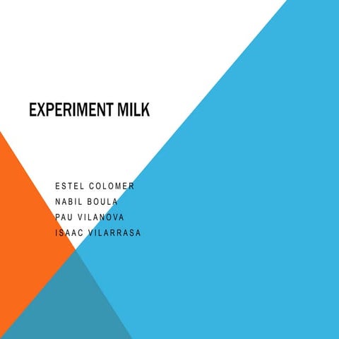 Experiment Milk | PPT