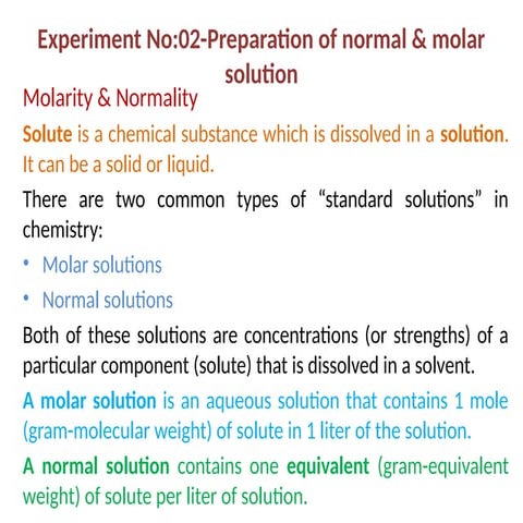Preparation of normal and molar solution.pptx