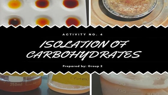 Carbohydrates - Experiment No. 3 | PPT