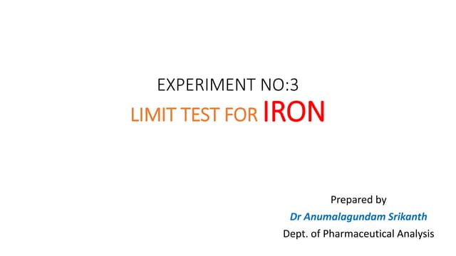 Limit Tests ppt | PPTX