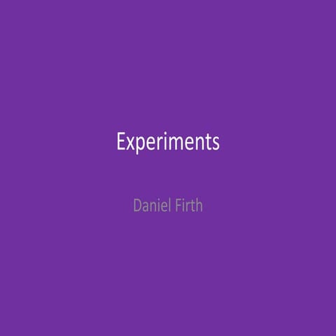 Experiment ppt | PPTX