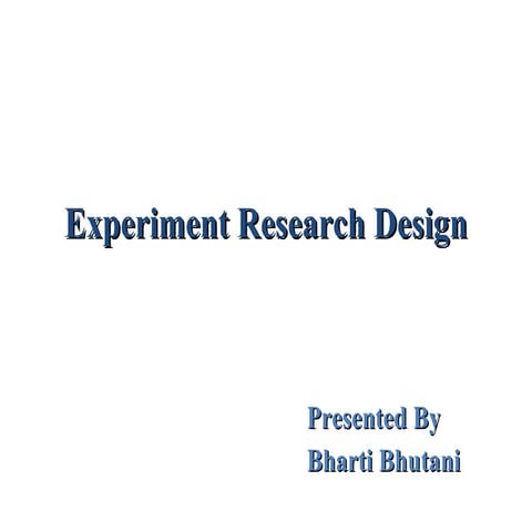 Experiment variables | PPT