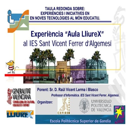 Experiència Aula LliureX - Algemesí 2006 | PDF