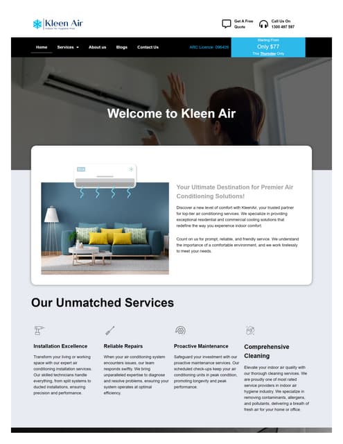 Kleen Air presentations