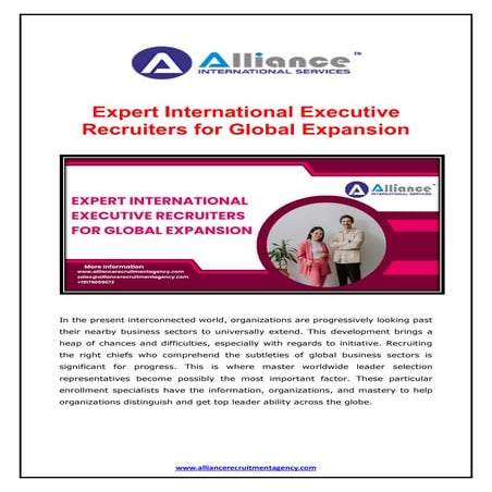 Expert International Executive Recruiters for Global Expansion | PDF