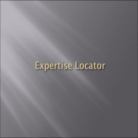 Expertise Locator -- The Myths | PPT