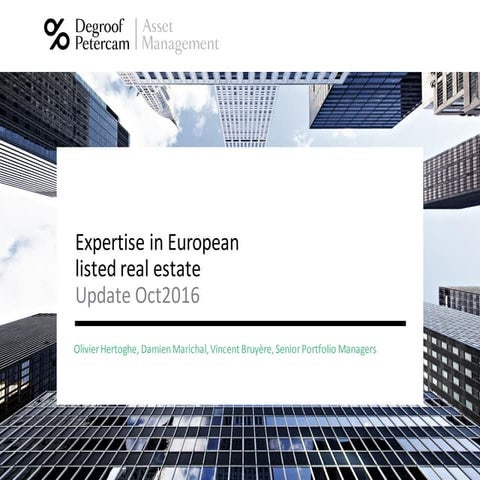 Presentación Degroof Petercam: Funds Experience 2016 | PPT