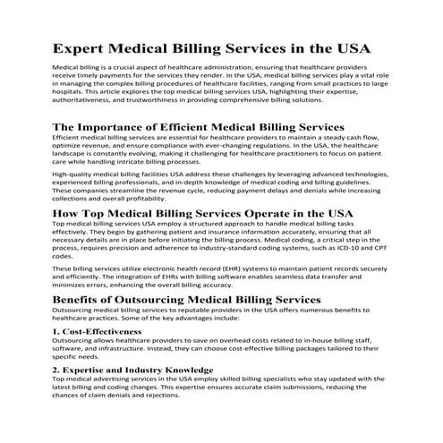 Expert Medical Billing Services in the USA.pdf