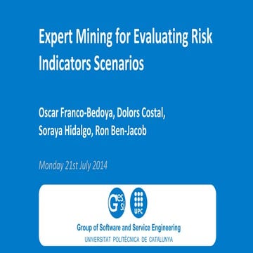 Expert mining compsac-2014 | PPT