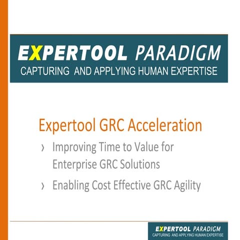 Expertool GRC Accelerator | PPT
