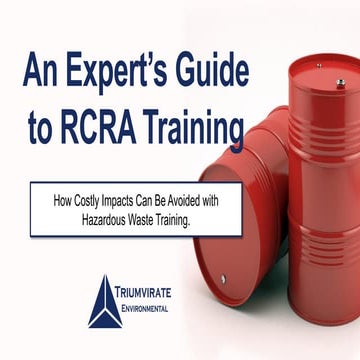 An Expert's Guide to RCRA Training | PDF