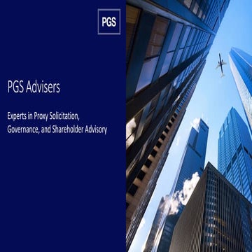 Marc Stanghieri's Expert Shareholder Advisory Services - PGS Advisers | PPT
