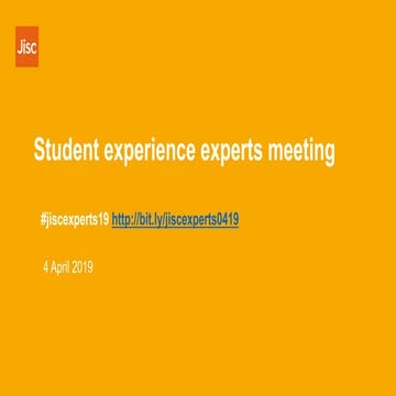 Student experience experts meeting | PPTX