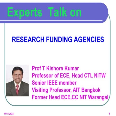 Experts Talk on Research Funding Agencies.pptx