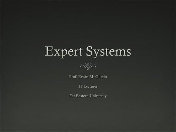 Expert Systems | PPT