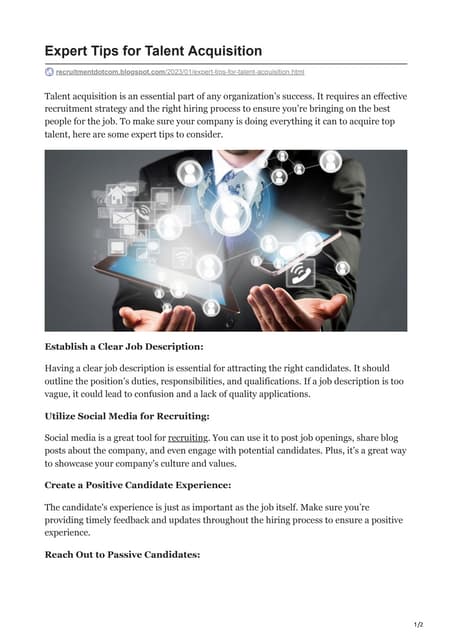 Recruitment Best Practices: The Ultimate Guide To Hiring Top Talent | PPTX