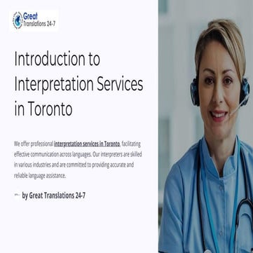 Expert Toronto Interpretation Services - Bridge Language Gaps | PDF