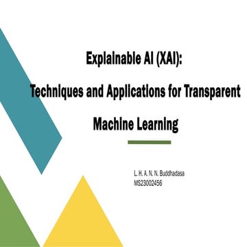 Explainable AI (XAI): Techniques and Applications for Transparent ...