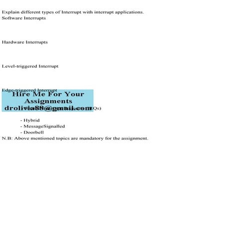 Explain Different Types Of Interrupt With Interrupt Applications Pdf 