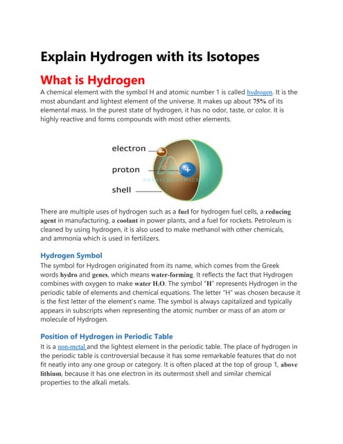Hydrogen | PPTX
