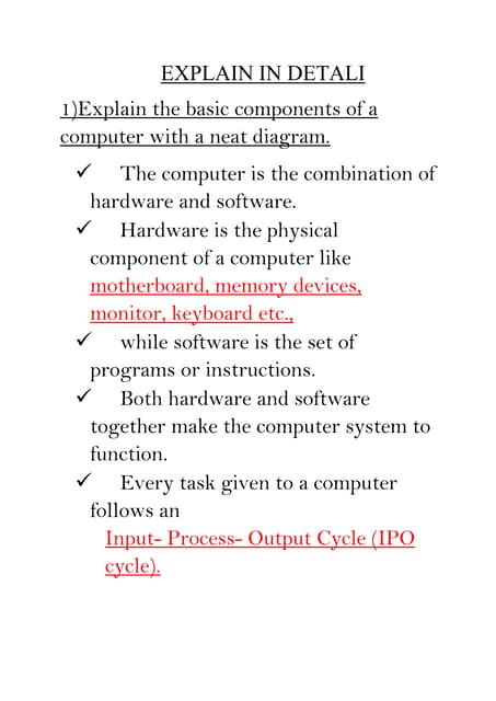 Computer System Overview Class XI CS | PPTX