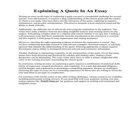 Explaining A Quote In An Essay. 004 Essay Example Maxresdefault How To ...