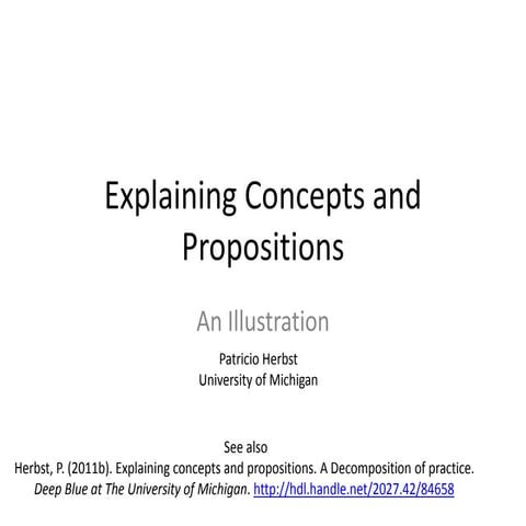 Explaining concepts and propositions | PPTX