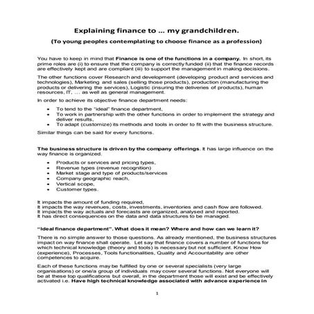 Explaining finance to my grandchildren | DOCX