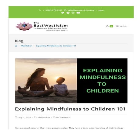 Explaining mindfulness to children 101 | PDF