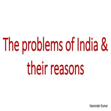 Problems in india | PDF