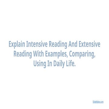 Intensive Reading And Extensive Reading With Examples, Characteristics ...