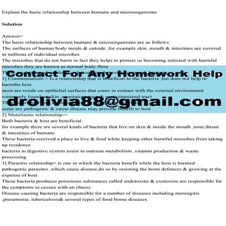 Explain the basic relationship between humans and microorganisms.pdf