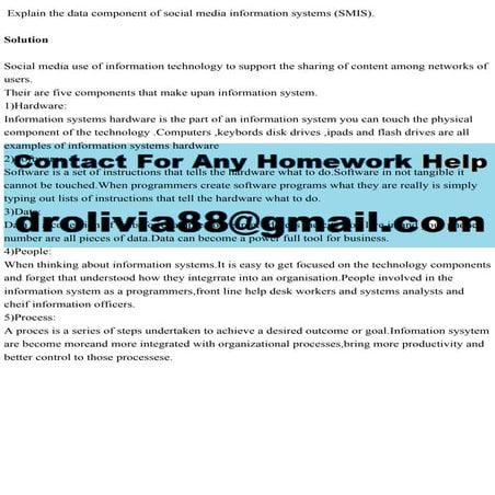 Explain the data component of social media information systems (SMIS).pdf