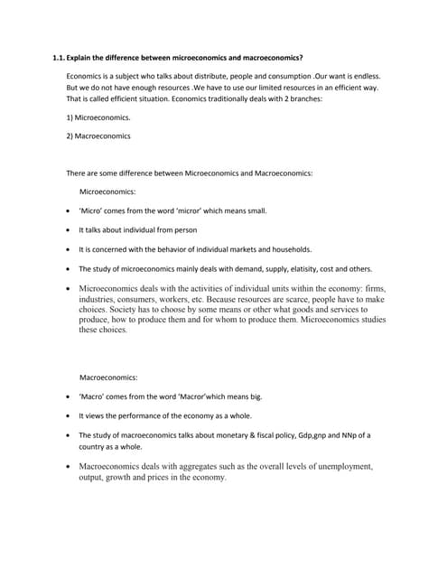 Macro vs Microeconomics | PDF
