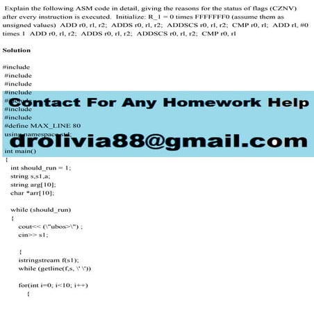 Explain the following ASM code in detail, giving the reasons for the .pdf | Programming ...